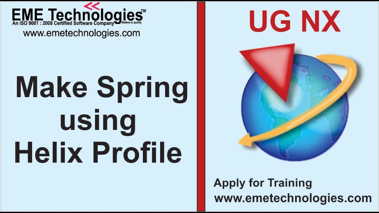 How to Make Spring using Helix Profile in UG NX - YouTube