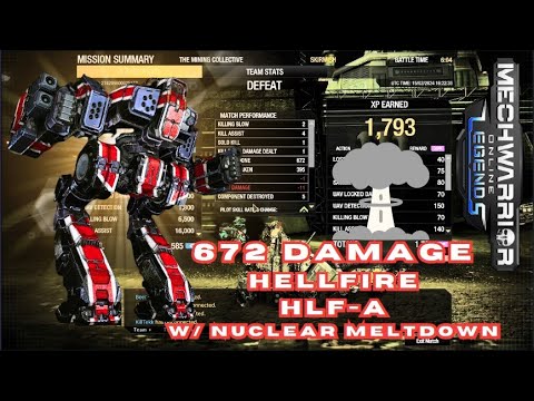 MWO: Hellfire HLF-A - 672 Damage at Mining Collective - 2 KB 1 Solo/KMDD 5 Components & Meltdown ...
