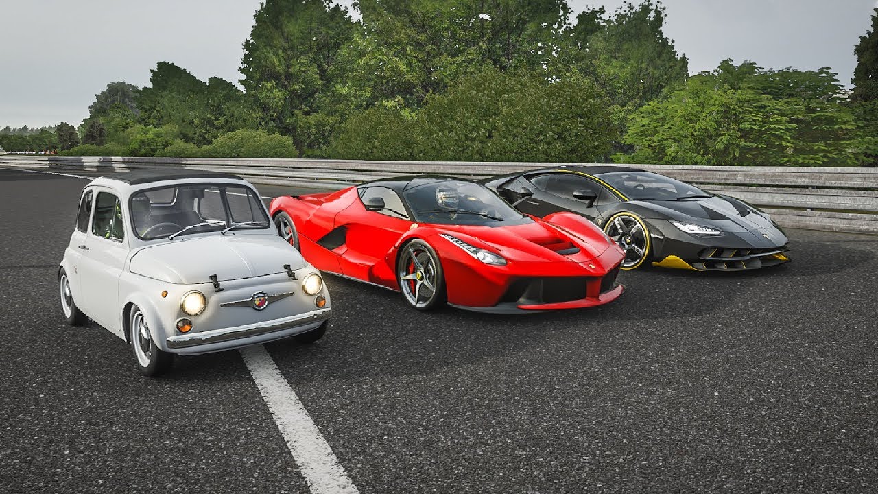 Forza 7 Drag Race | Fiat Abarth 595 ( ͡° ͜ʖ ͡°) VS Ferrari LaFerrari VS ...