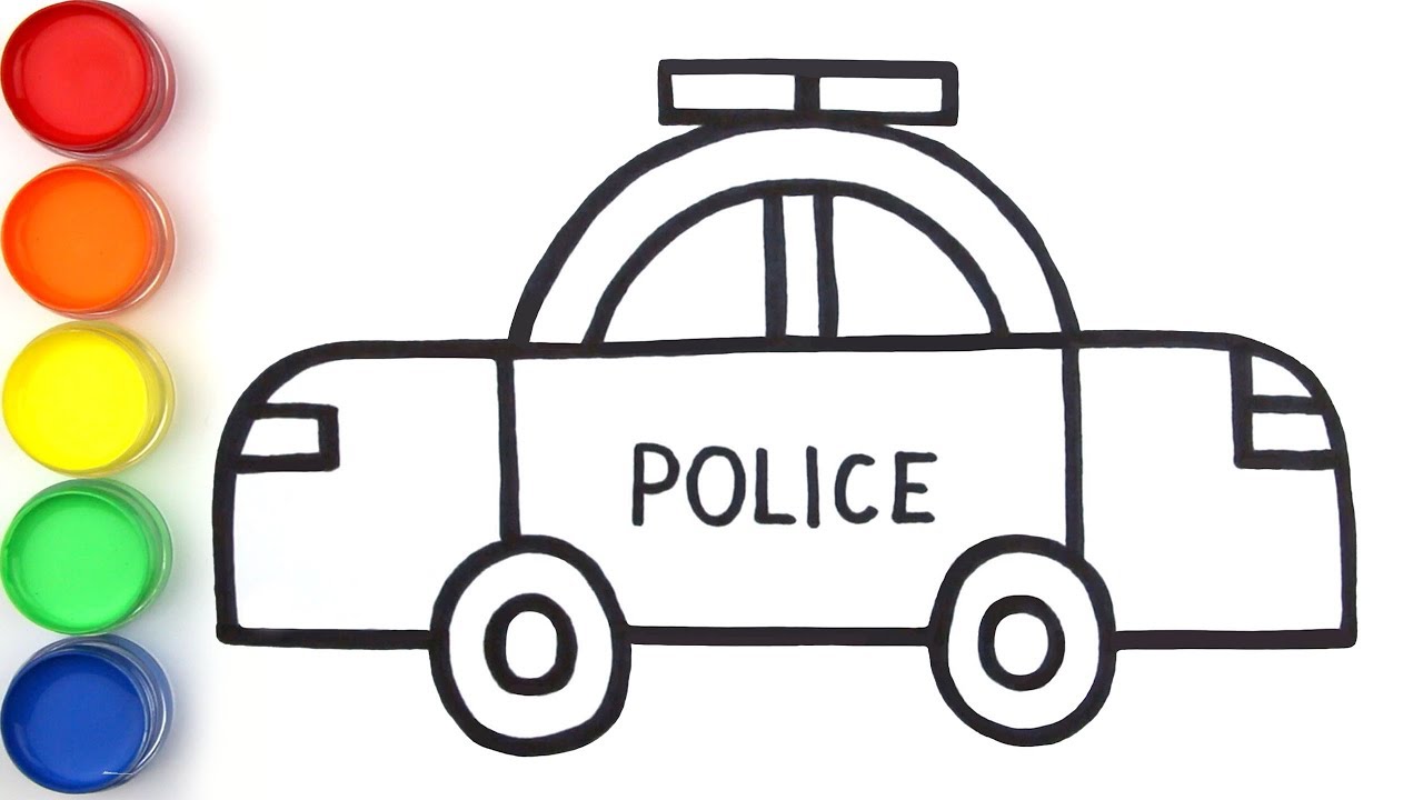 Learn Colors with Toy Police Car Painting for Kids - YouTube