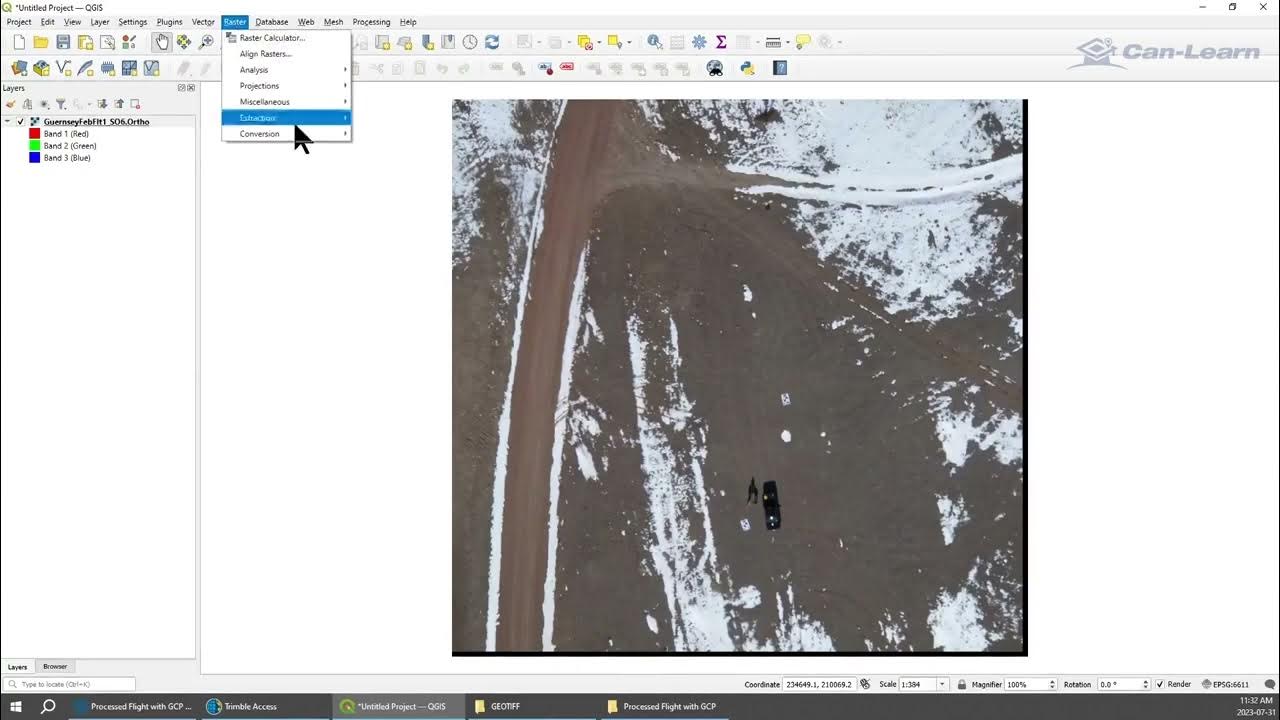 Can-Learn: Creating TFW files from GeoTIFFS (Embed georeferenced) using QGIS - YouTube