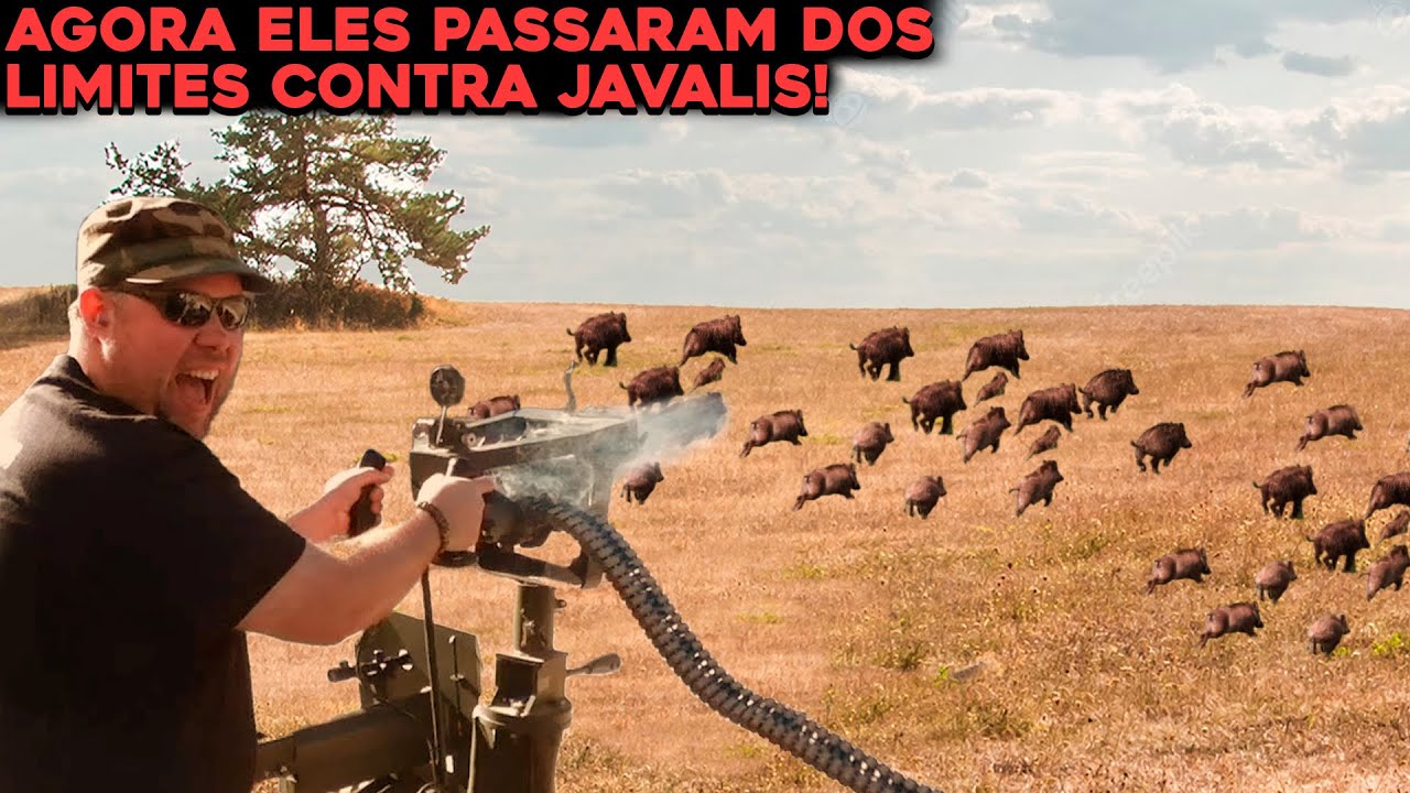 FAZENDEIRO CRIA ARMAMENTO PESADO E CAÇA 180 JAVALIS DE UMA VEZ - YouTube