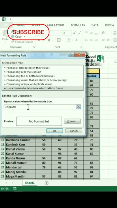 Find out blank cells using conditional formatting | Excel Tips & Tricks | - YouTube