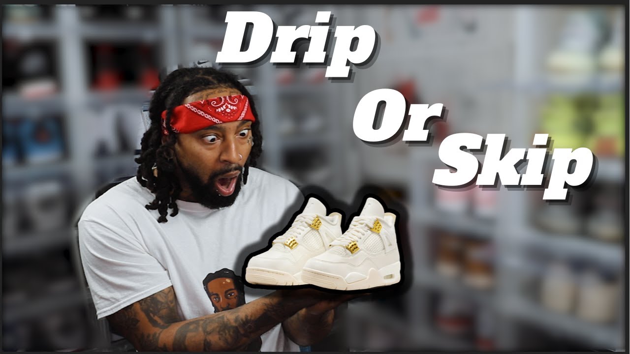 Air Jordan 4 Retro Metallic Gold (Women's) | Drip Or Skip - YouTube