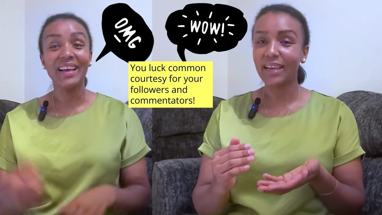 You luck common courtesy for your followers and commentators! - YouTube