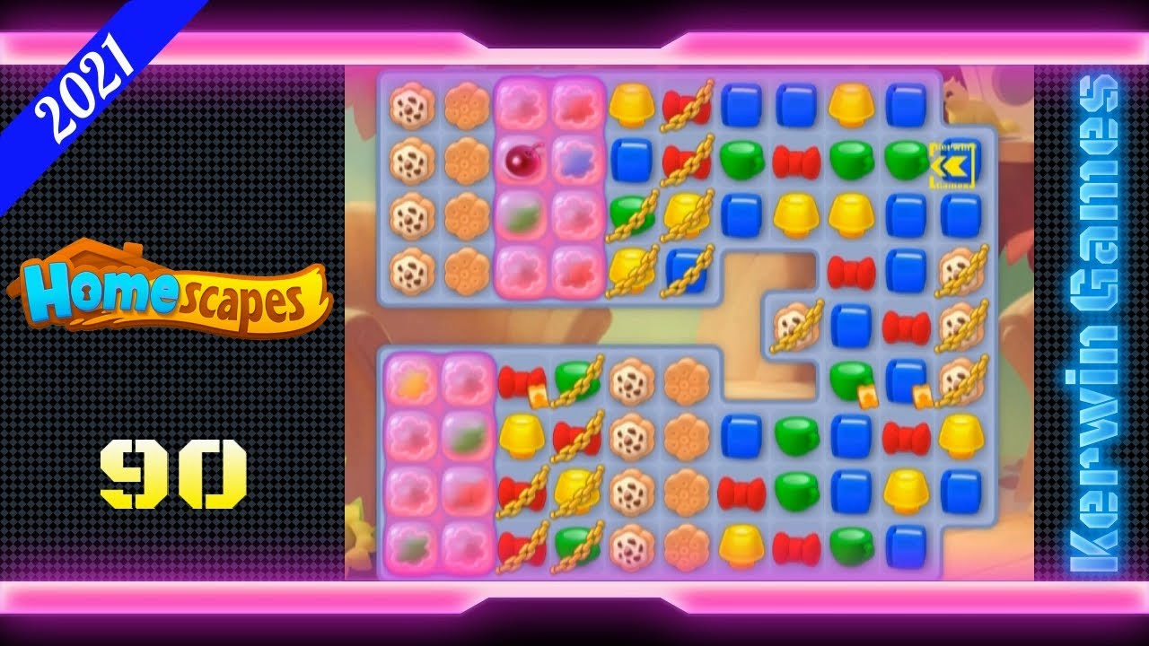Homescapes Level 90 - No Boosters - 18 moves (2021) - YouTube