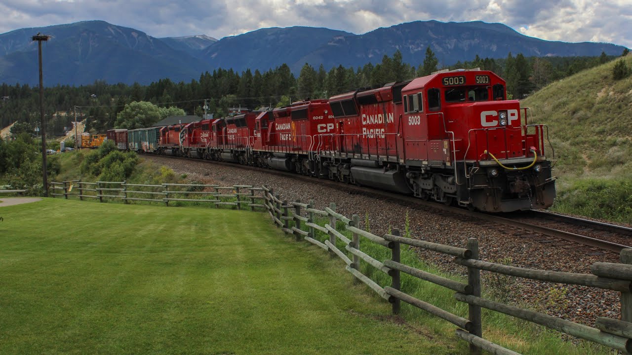 5 EMD's - CP 5003 North - CPKC A18 (Wayfreight) - Windermere Sub - Invermere, British Columbia ...
