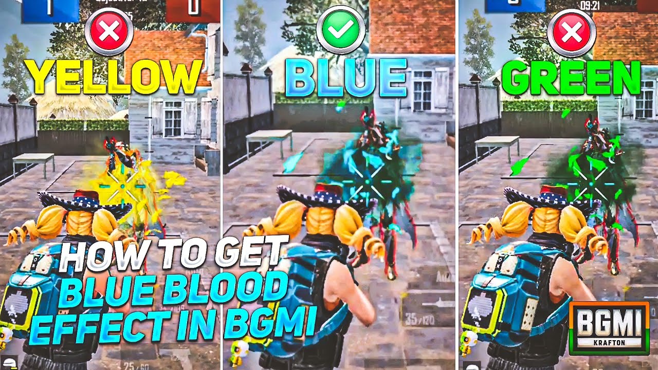 How To Get Blue Blood effect in BGMI || how to get blue blood effect ...