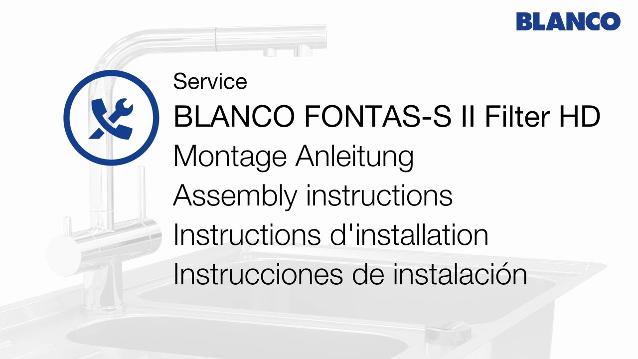 Montage Blanco FONTAS-S II Filter (Hochdruck) - YouTube