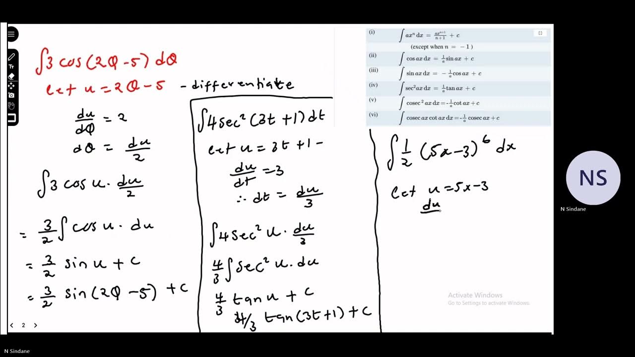 Integration using algebraic Substitution 2024 - YouTube