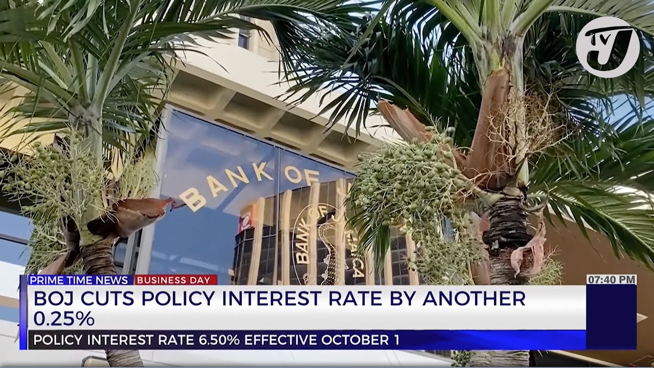 BOJ Cuts Policy Interest Rate by Another 0.25% | TVJ Business Day - YouTube