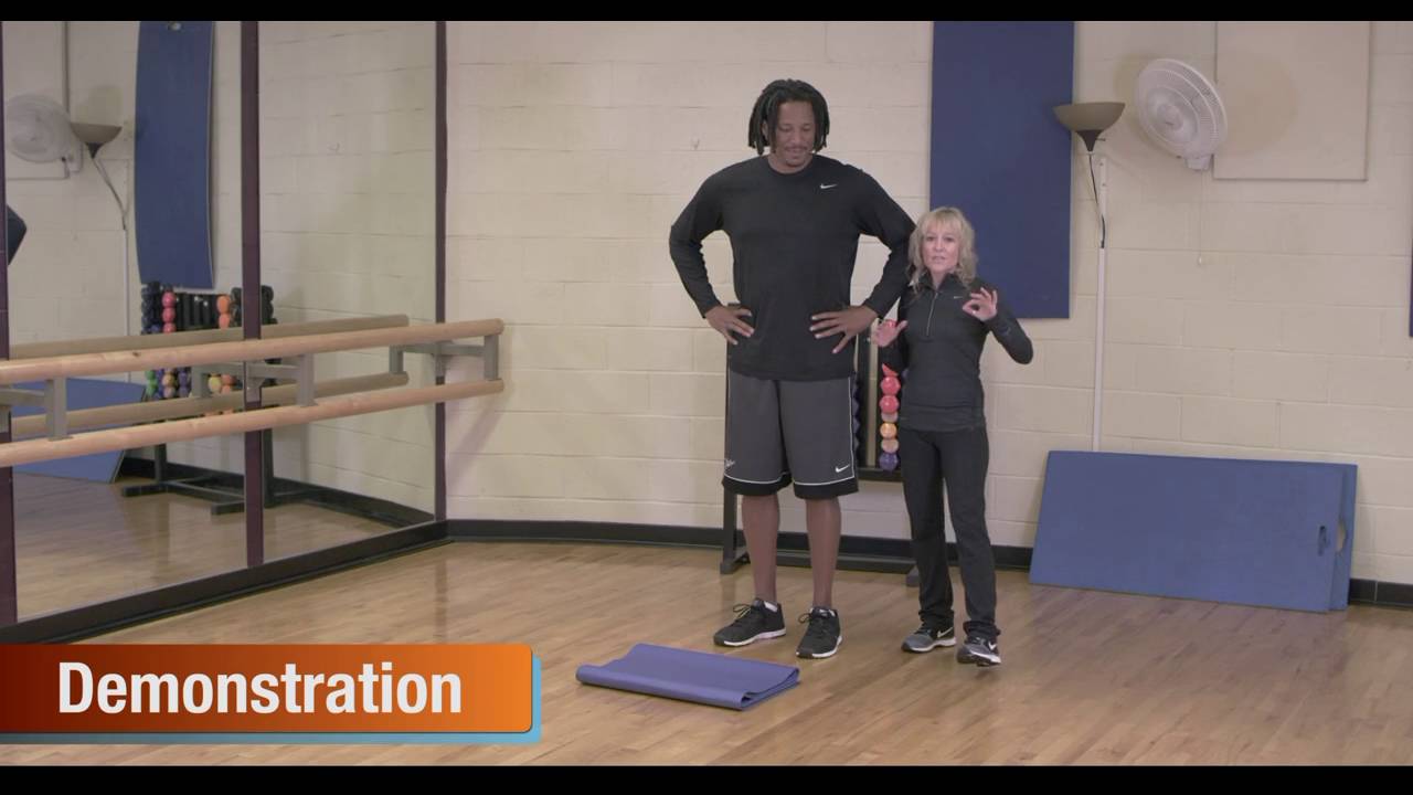 Balance Exercise: Half Kneeling Airplane - YouTube