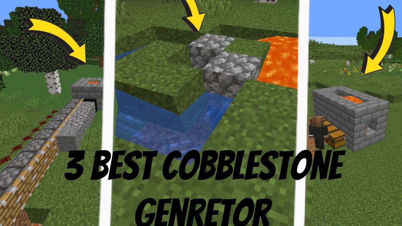 best 3+ cobblestone generator in the whole game #minecraftshorts # ...