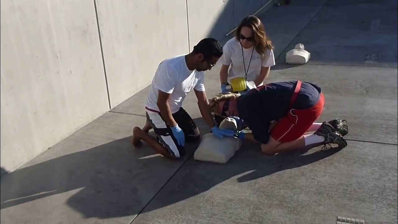 Lifeguarding Drill: 3-Rescuer CPR/BVM Position - YouTube