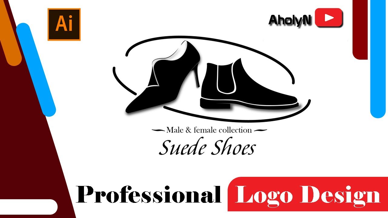 Shoes Collection logo Design: Adobe Illustrator - YouTube