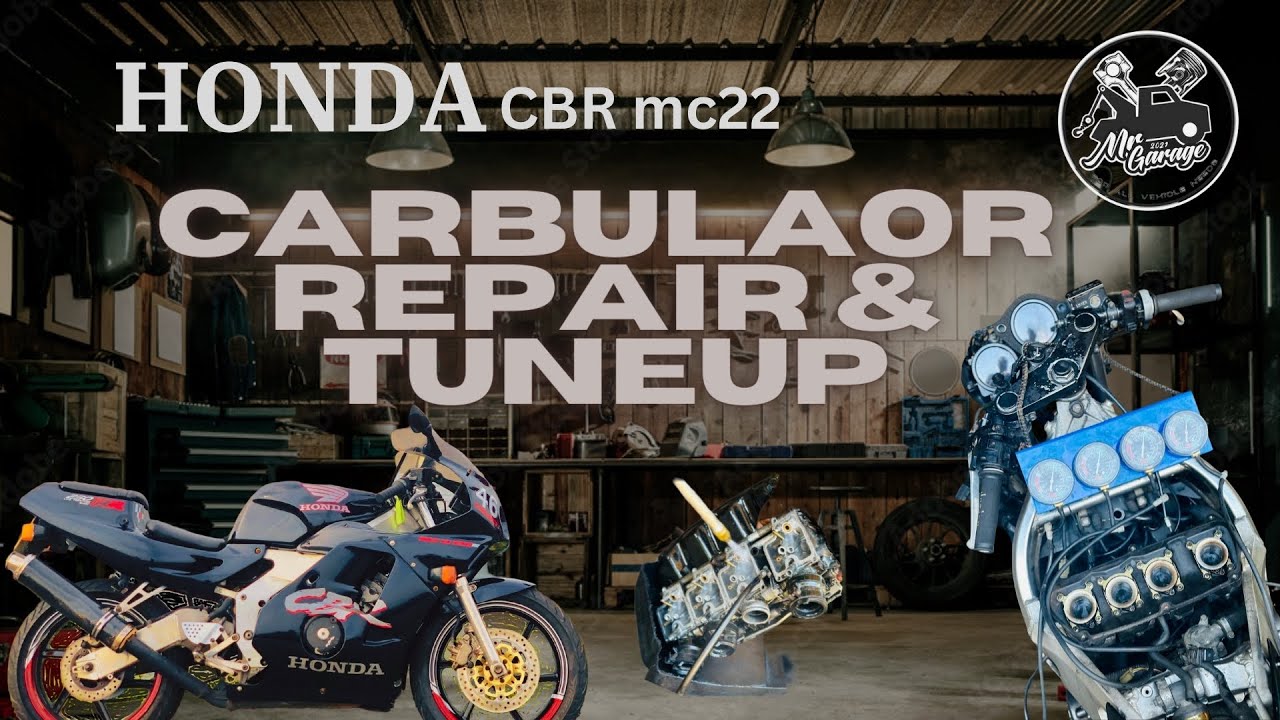 HONDA CBR mc22 CARBURETOR REPAIR & TUNE-UP - YouTube