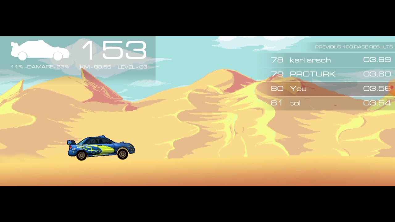 Pixel Rally Gameplay , endless mode - Google Play - YouTube