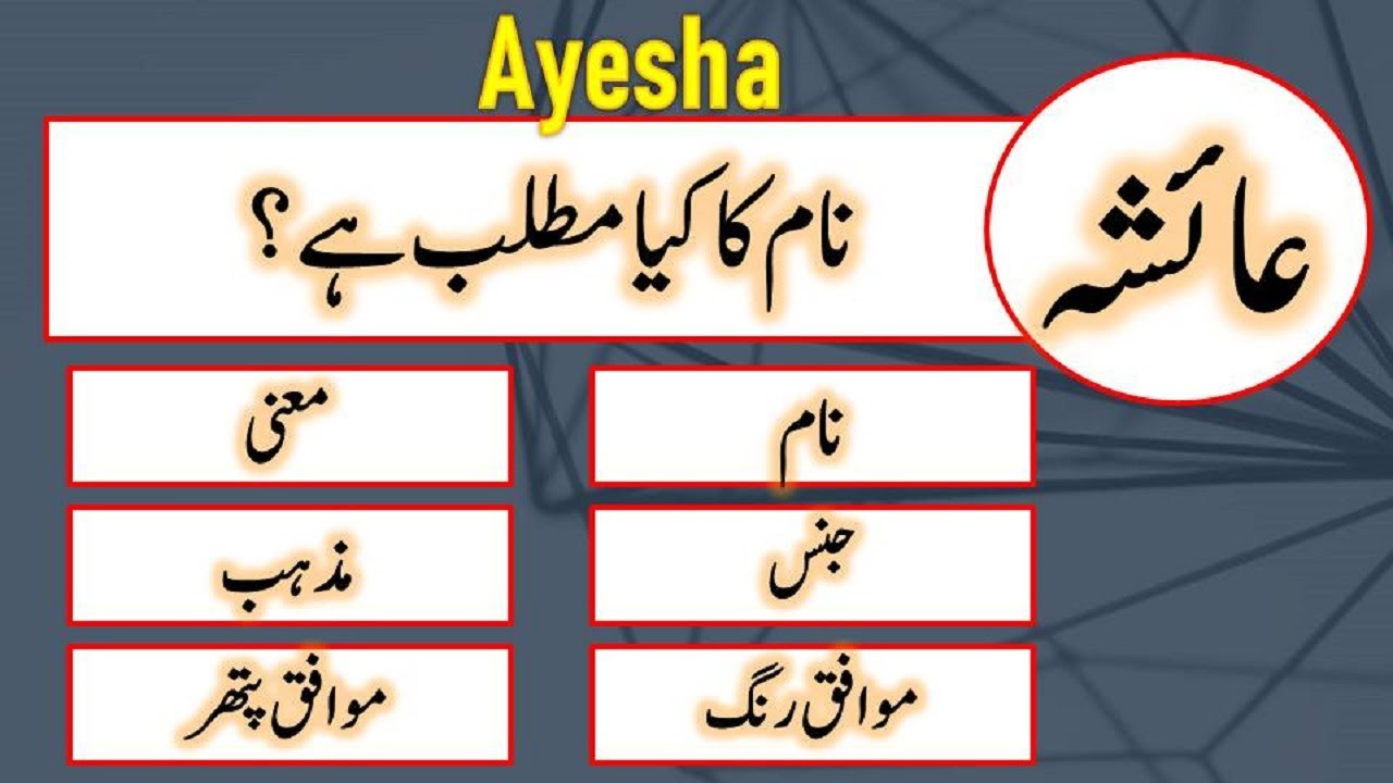 Ayesha Name Meaning | Ayesha Lucky Day | Ayesha Lucky Stone | Ayesha ...