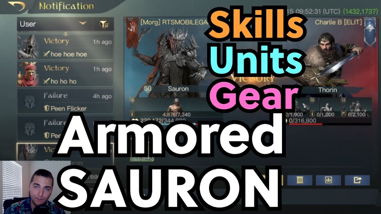 Armored Sauron Retaliate - Best Skills, Units and Gear - LOTR Rise to War - YouTube