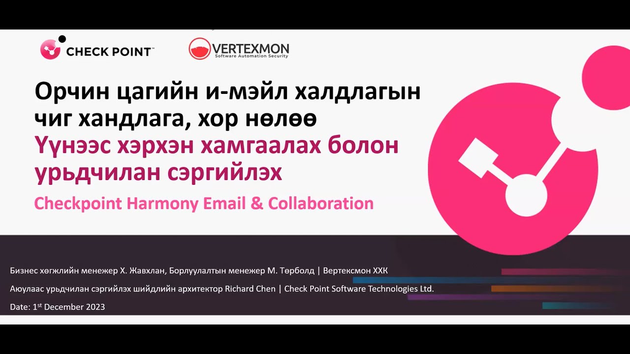 Check Point Harmony Mail Security @ Collaboration Шийдэл - YouTube