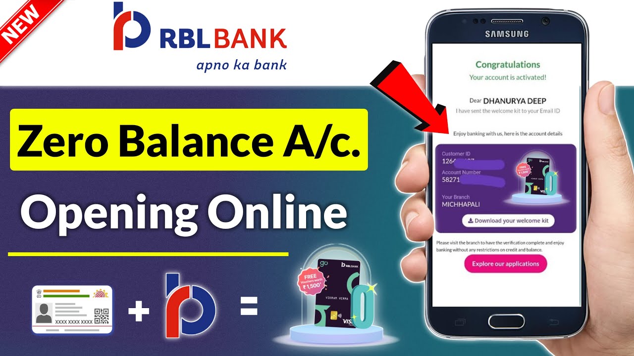RBL Go Zero Balance Account Opening Online - RBL Bank Go Account | Zero ...