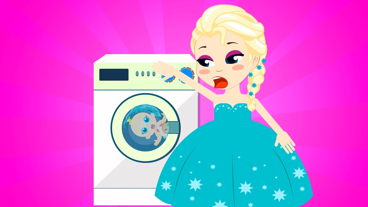 Frozen Elsa Kept into WASHING Machine! Funny Spiderman Funny Pranks ...