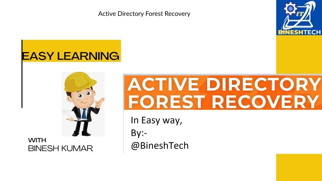 Active Directory Forest Recovery Part 3 - YouTube