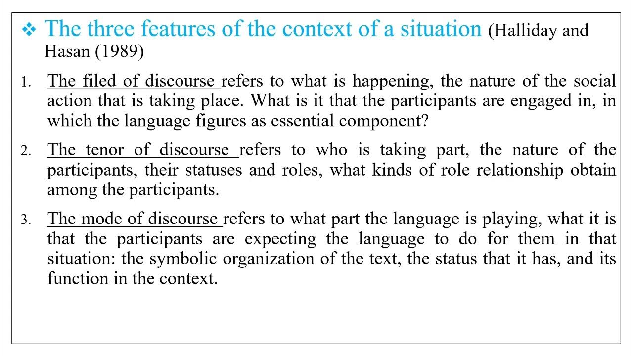 Discourse Analysis - Lesson 2 - Major Concepts in Discourse Analysis - YouTube