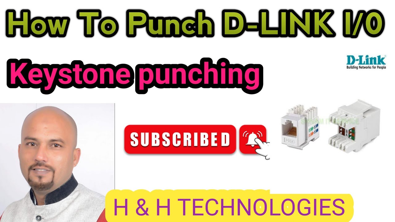 D link I O and face plate punching || D link keystone punching - YouTube