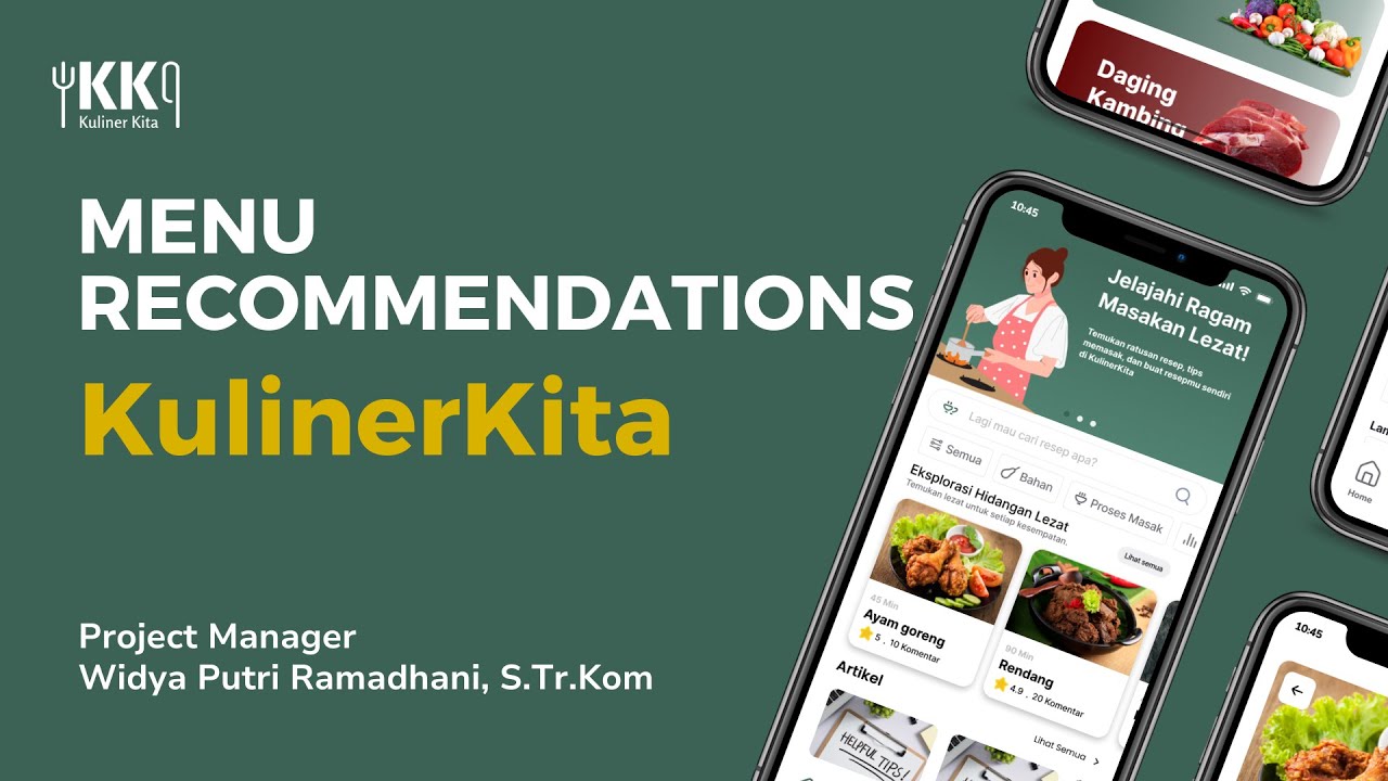 PRESENTASI EVALUASI TENGAH SEMESTER PBL - (PBL-MJ509) - REKOMENDASI MENU MASAKAN (KULINERKITA ...