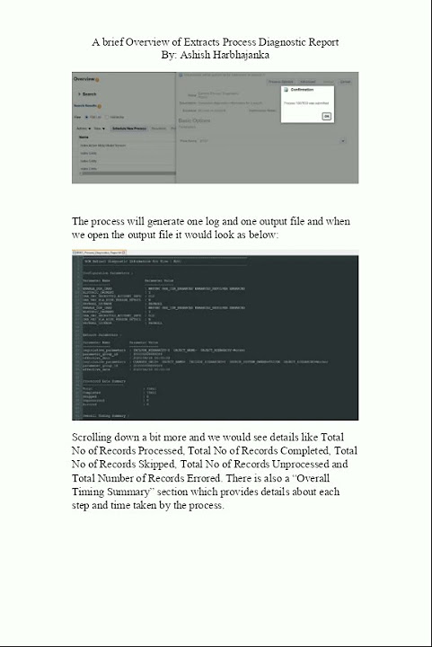 A brief Overview of Extracts Process Diagnostic Report - YouTube