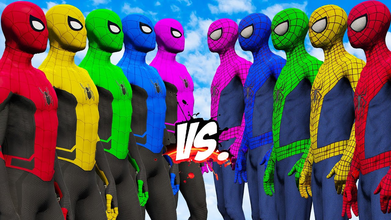 TEAM AMAZING SPIDER-MAN COLOR VS TEAM SPIDER-MAN COLOR - SPIDER-MAN ...