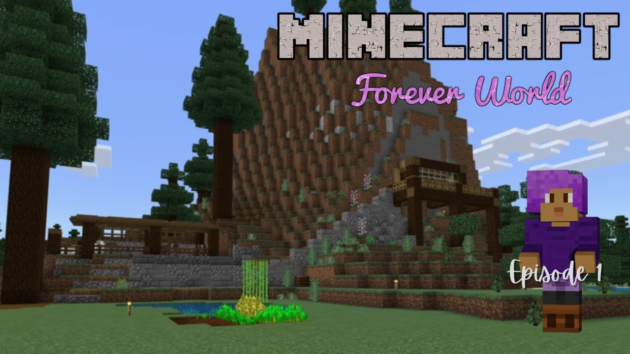 Starting a Minecraft Forever World! (No Commentary) E1 - YouTube