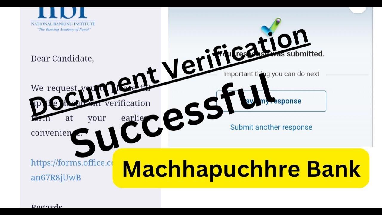 Document Verification Process || Machhapuchhre Bank Ltd || Problem Solved |' - YouTube