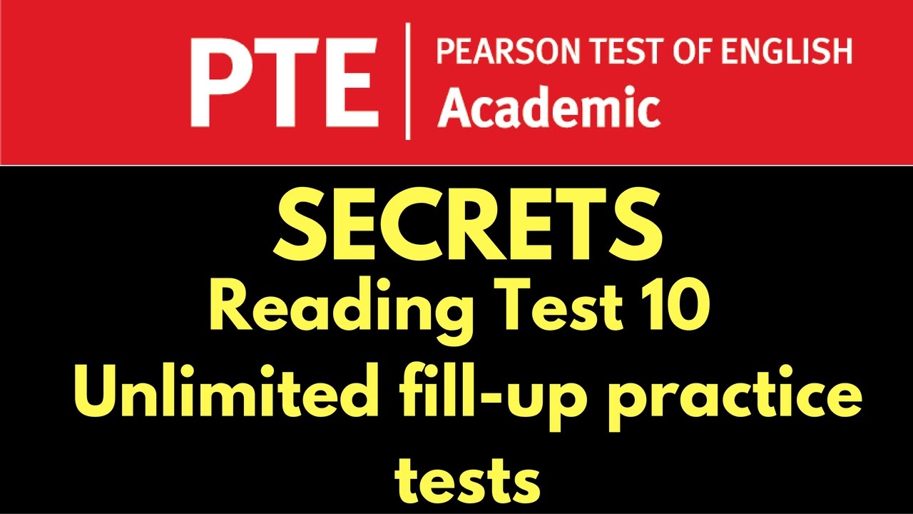 PTE Reading test 10 Unlimited fill up practice tests - YouTube