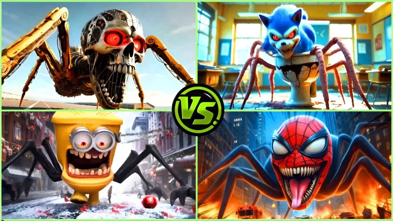 Skeleton Exe vs Sonic Exe vs Minion Monster vs SpiderMan Exe I Tiles ...