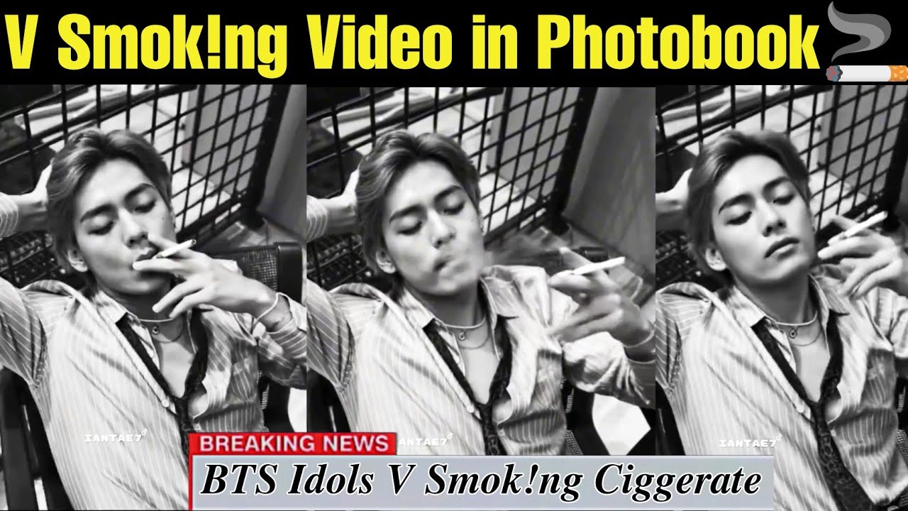 BTS V Smok!ng Ciggerate 🚬 in Photobook Reve 😱 V Smoking Full Video in ...