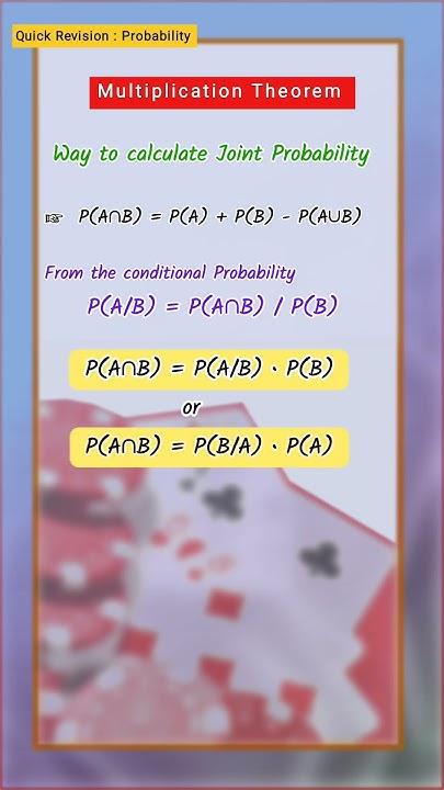 Quick Revision Probability 📚 Multiplication Theorem ☑️#shorts #study ...