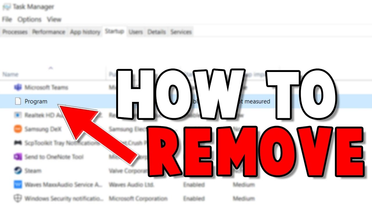 How To Delete Program In Task Manager Startup YouTube How To Delete Program In Task Manager Startup YouTube