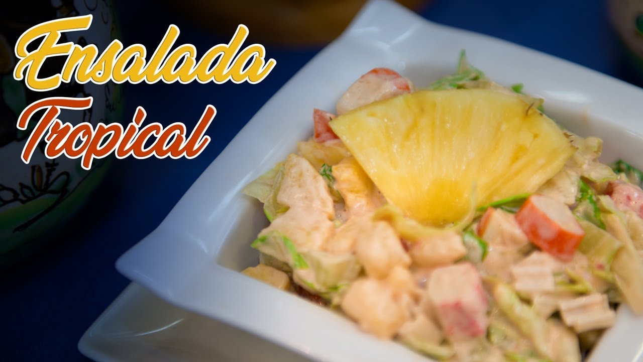 Ensalada Tropical con Palitos de Mar Surimi - YouTube