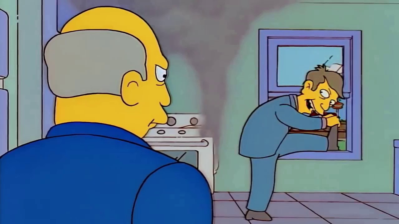 Steamed Hams but Skinner falls from a Window! - YouTube