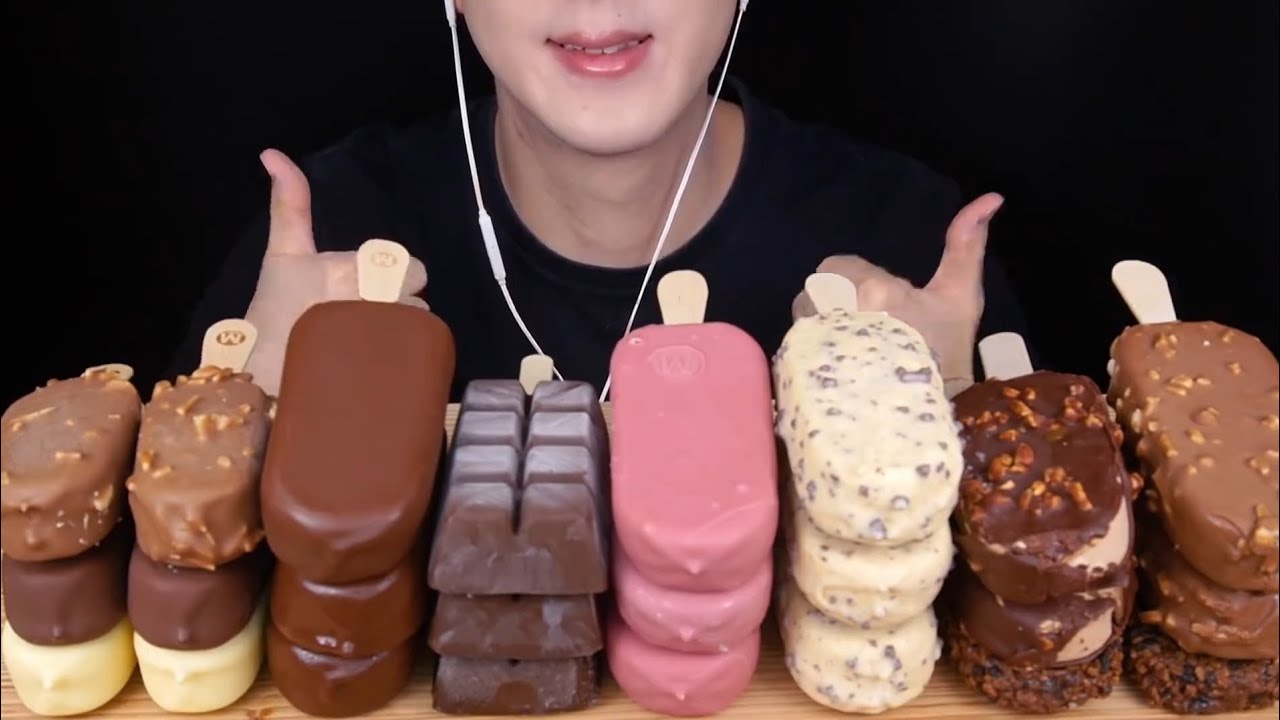 FAST FOOD EATING VIDEO | MAGNUM ICE-CREAM | FOOD with SOUND | - YouTube