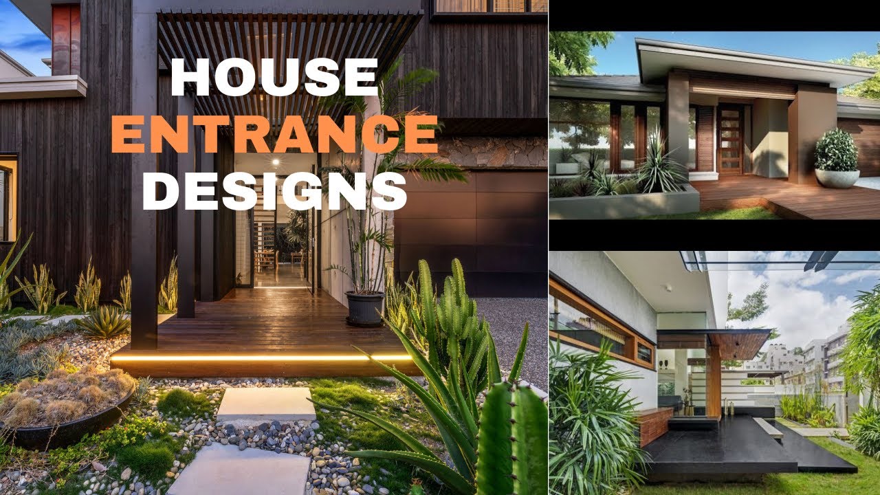 House Entrance Design | Exterior Entry Design | Entrance Decor Design ...