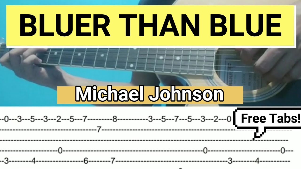 Bluer than blue - fingerstyle (tabs on screen) - YouTube