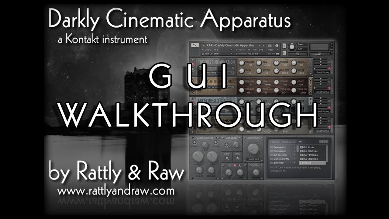 RAR - Darkly Cinematic Apparatus - GUI Walkthrough - YouTube