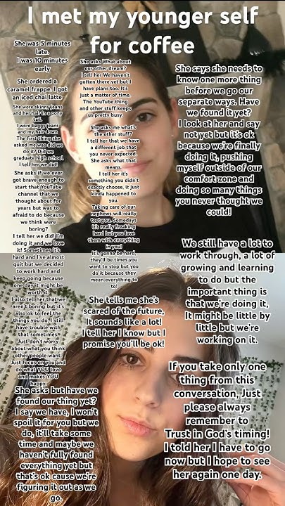 I MET MY YOUNGER SELF FOR COFFEE #trending #fyp #youtubeshorts #shorts ...