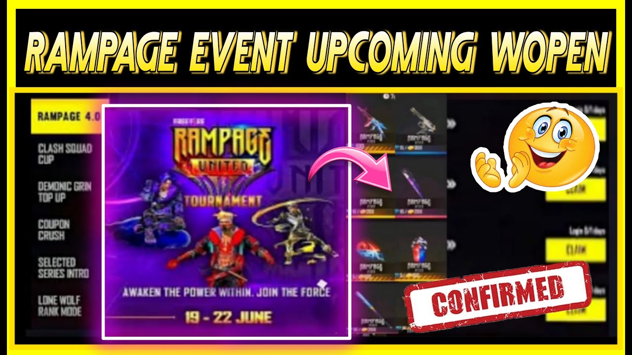 RAMPAGE EVENT FREE FIRE | RAMPAGE EVENT FREE FIRE 2022 | FREE FIRE NEW ...