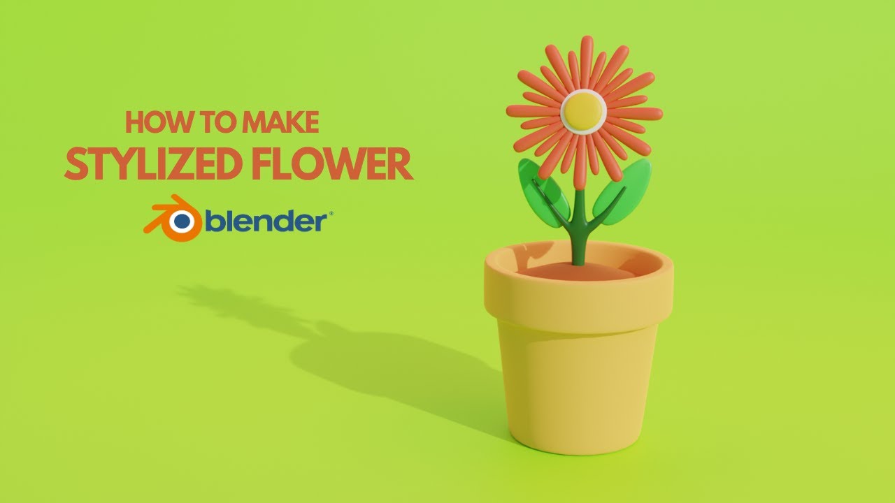 Simple Stylized Flower in Blender - YouTube