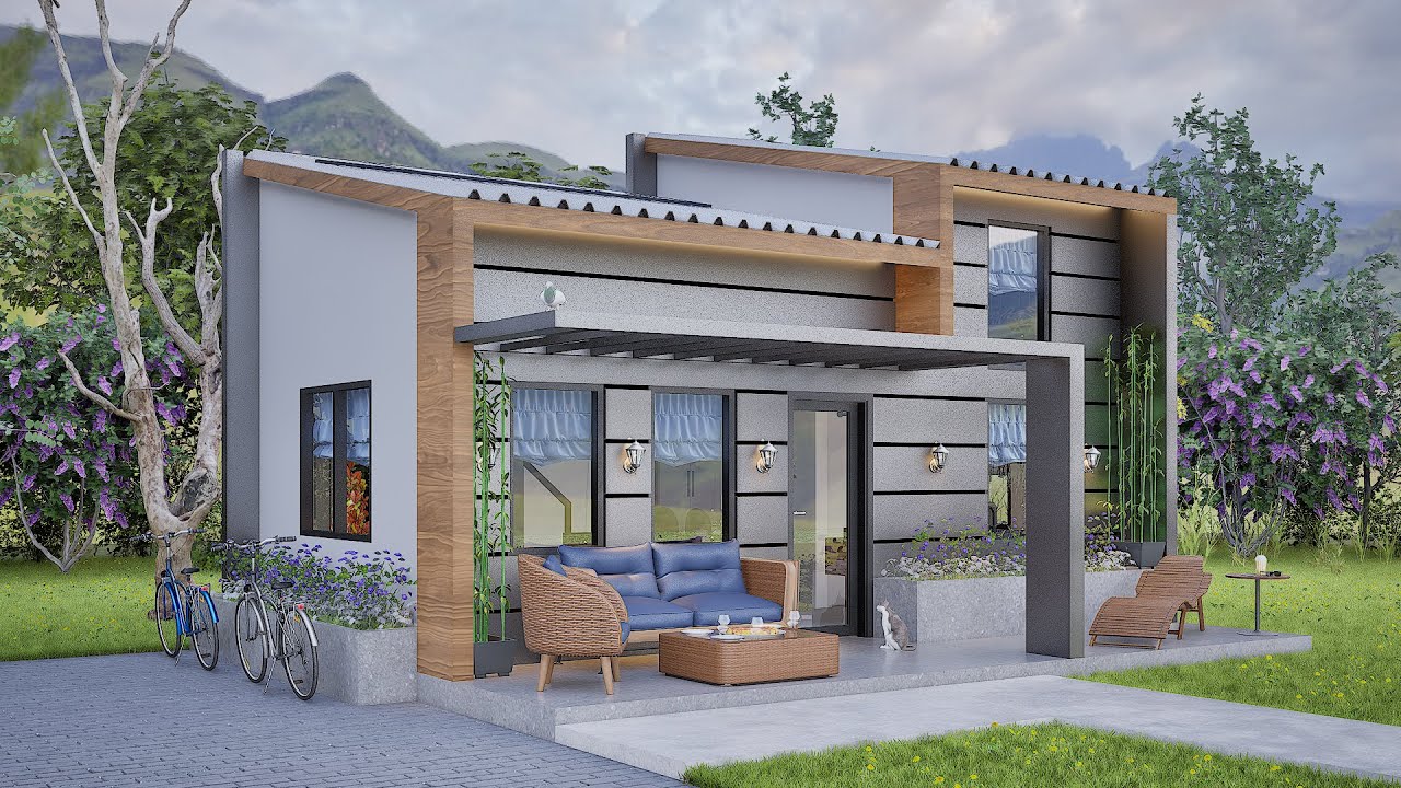 4m x 7m (13ft x 23ft) Loft Tiny House Design | Modern Small Home Tour ...