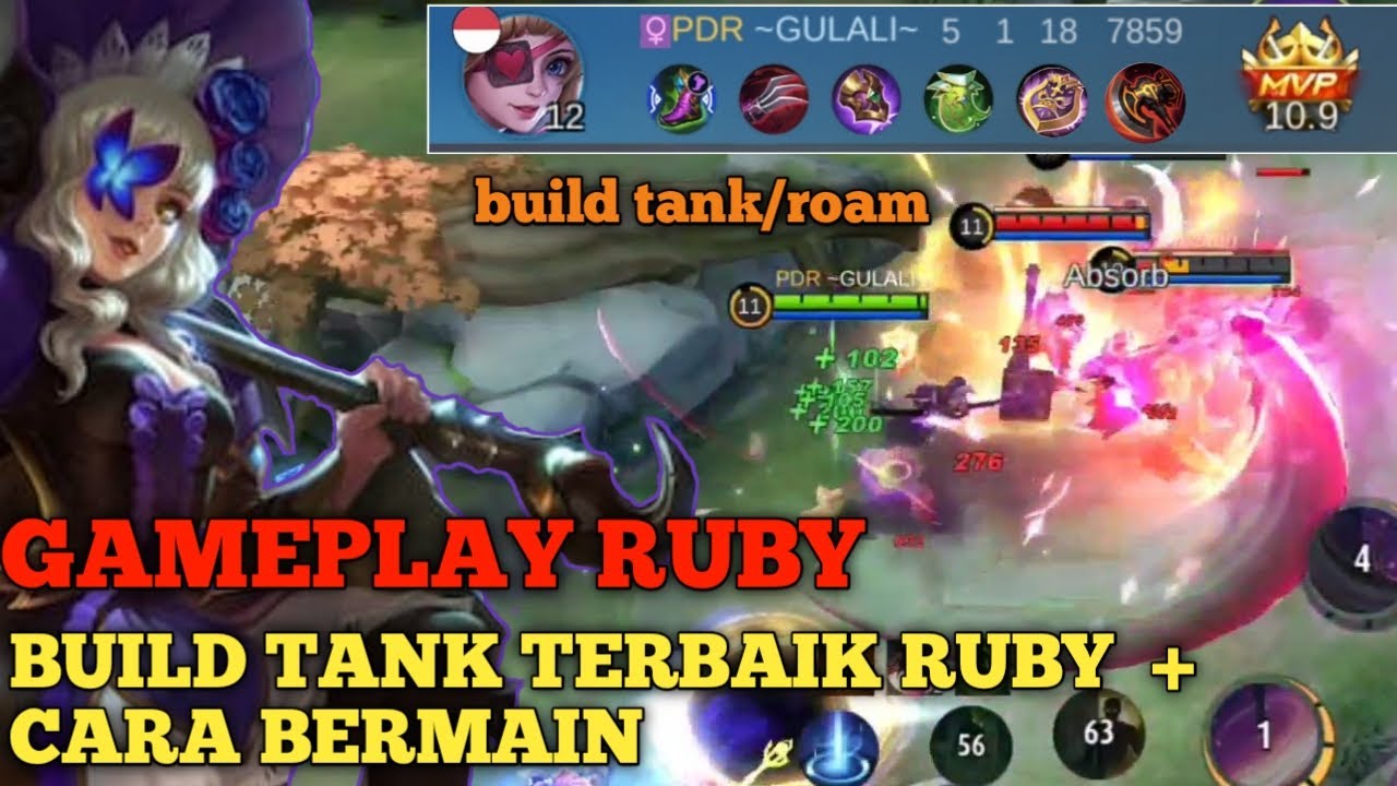 GAMEPLAY RUBY | BUILD TERBAIK RUBY 2021| MOBILE LEGENDS - YouTube